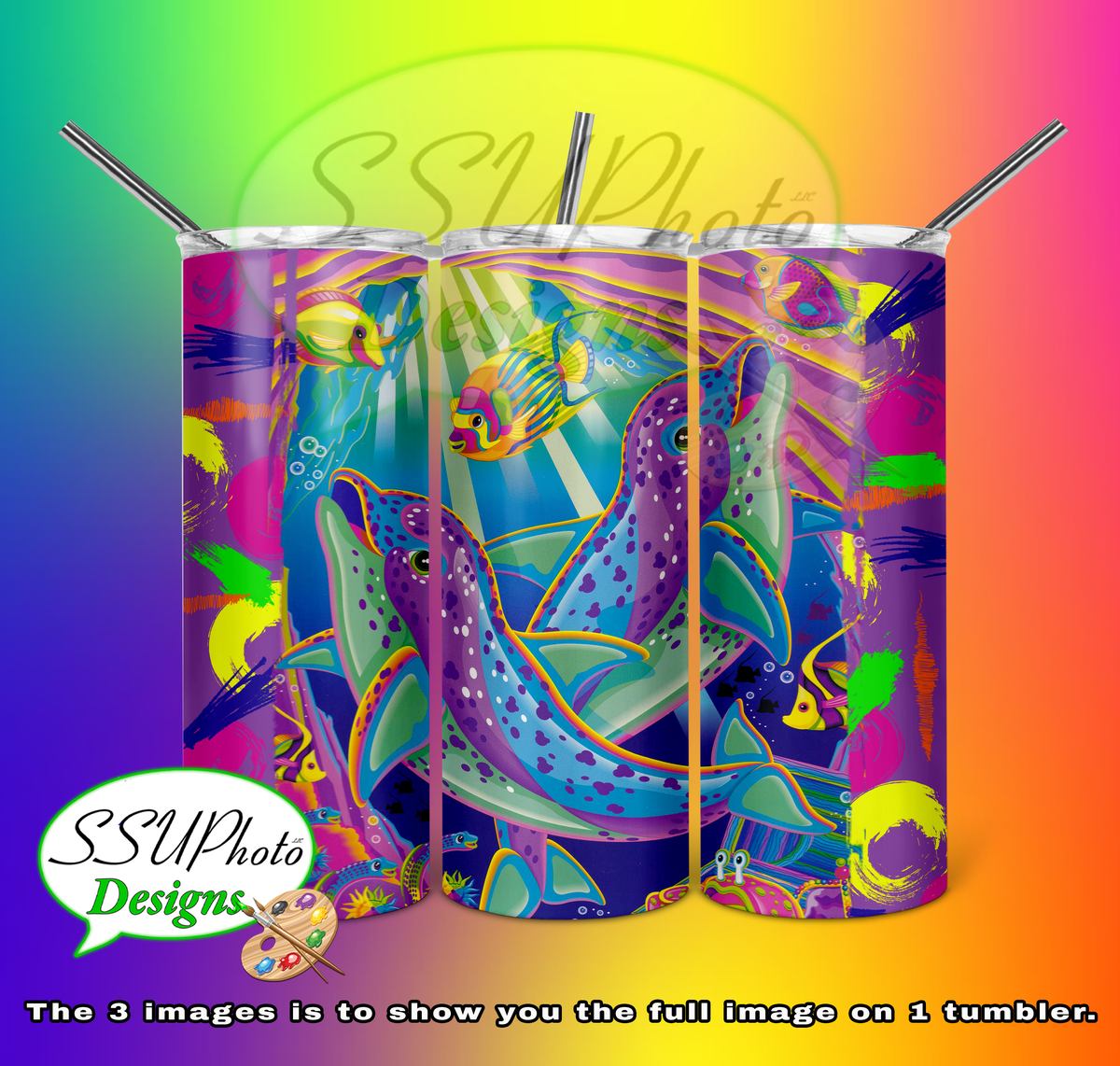 Lisa Frank Collection 20 OZ Skinny TumblerD Digital Design – SSUPhoto ...